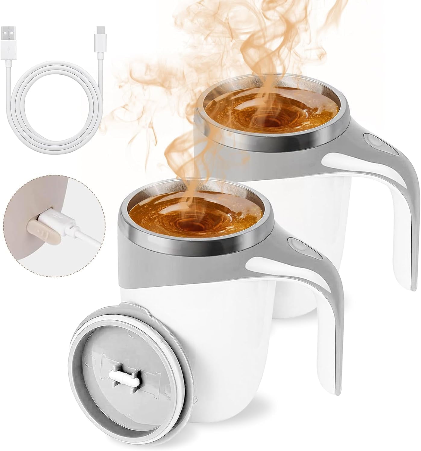 Automatic Magnetic Stirring Coffee Mug, 2025 New Magnetic Coffee ...
