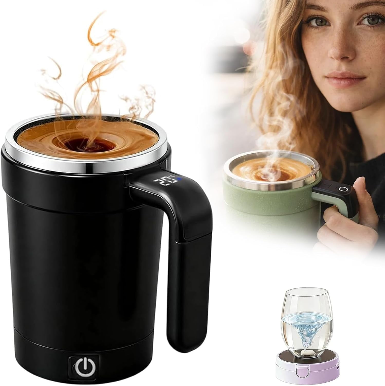 Automatic Magnetic Stirring Coffee Mug, 2026 Upgraded Detachable Base ...