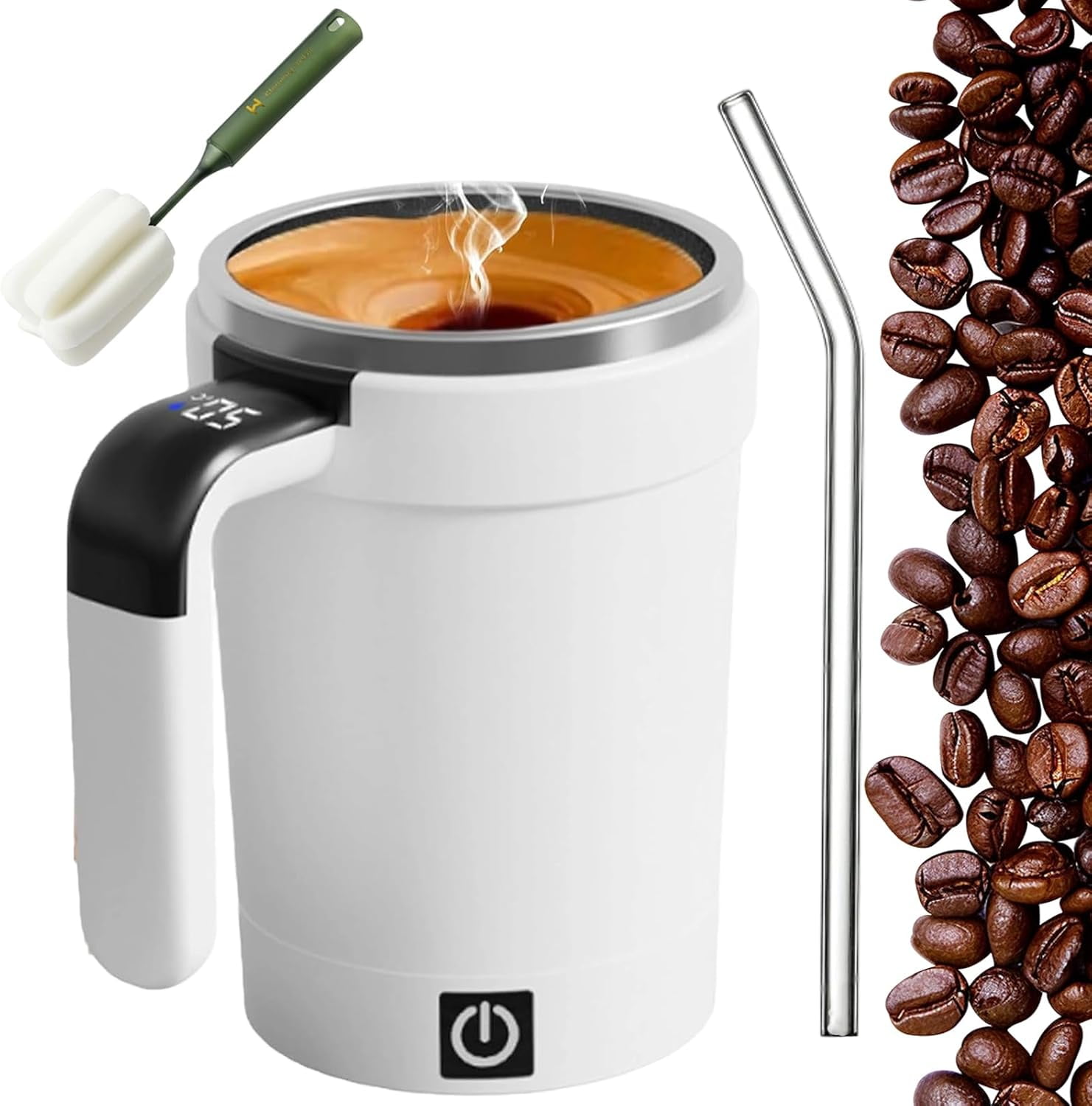 Automatic Magnetic Stirring Coffee Mug, Electric Coffee Mug with a ...