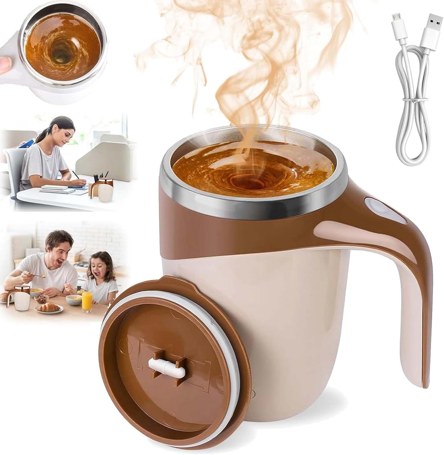 Automatic Magnetic Stirring Coffee Mug,Self Stirring Coffee Mug, Self ...