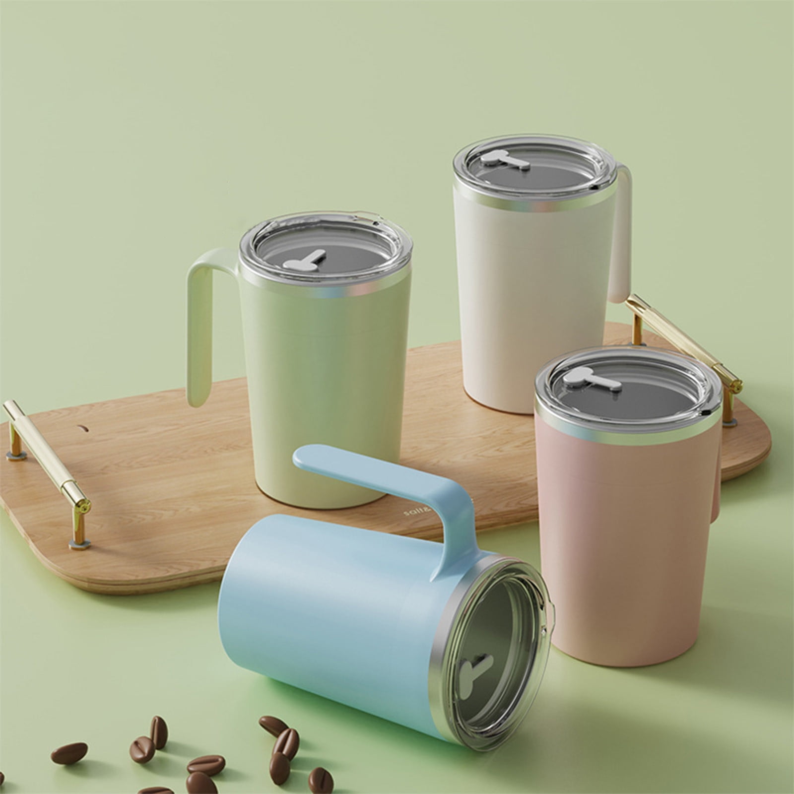 Automatic Magnetic Stirring Coffee Mug, Stainless Steel Mixing Cup ...