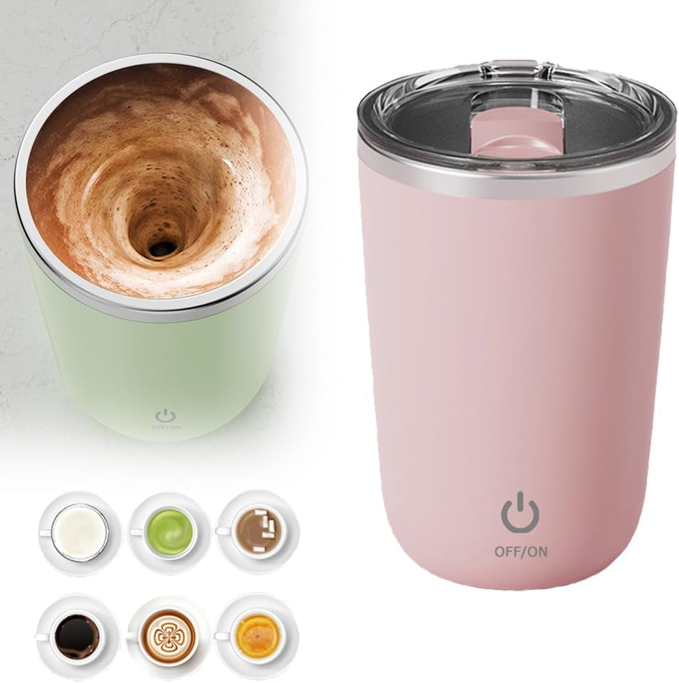 Automatic Magnetic Stirring Coffee Mug,Stainless Steel Rechargeable ...