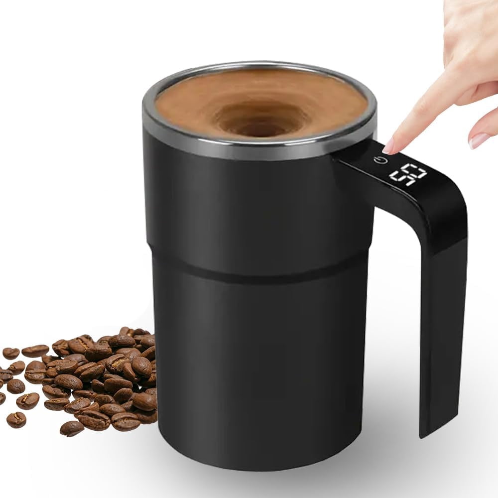 Automatic Magnetic Stirring Coffee Mug with Temperature Display, 13Oz ...