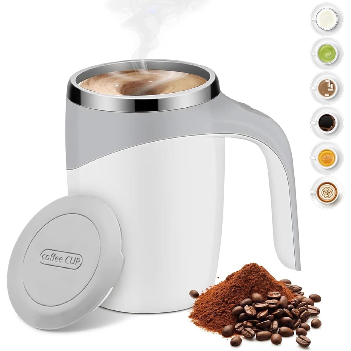 Automatic Magnetic Stirring Coffee Mug,USB Rechargeable Automatic ...