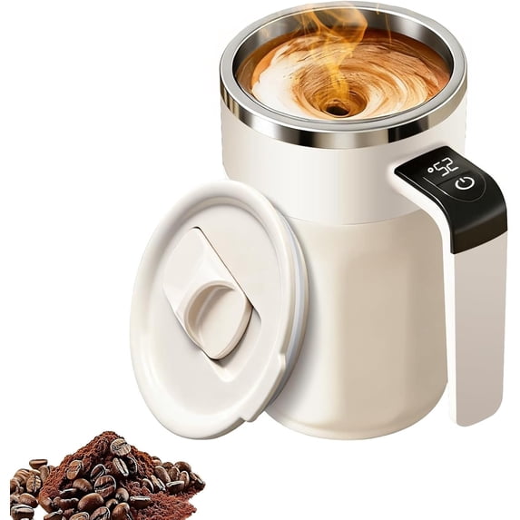Automatic Magnetic Stirring Coffee Mug with Temperature Display ...