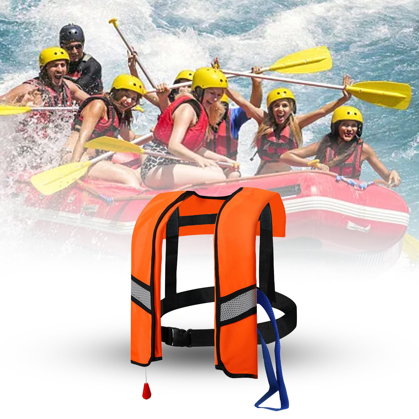 Automatic/Manual Inflatable Life Jacket Low Profile Compact Design Manual Convertible Inflation ...