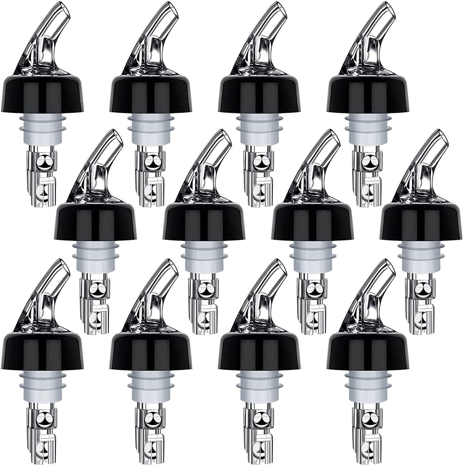 Automatic Measured Bottle Pourers Pack of 12 Liquor Bottle Pourers 1 oz ...