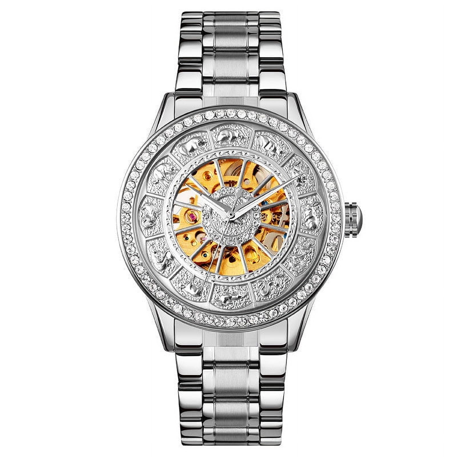 Automatic Mechanical Mens Business Watch with Stainless Steel Strap ...