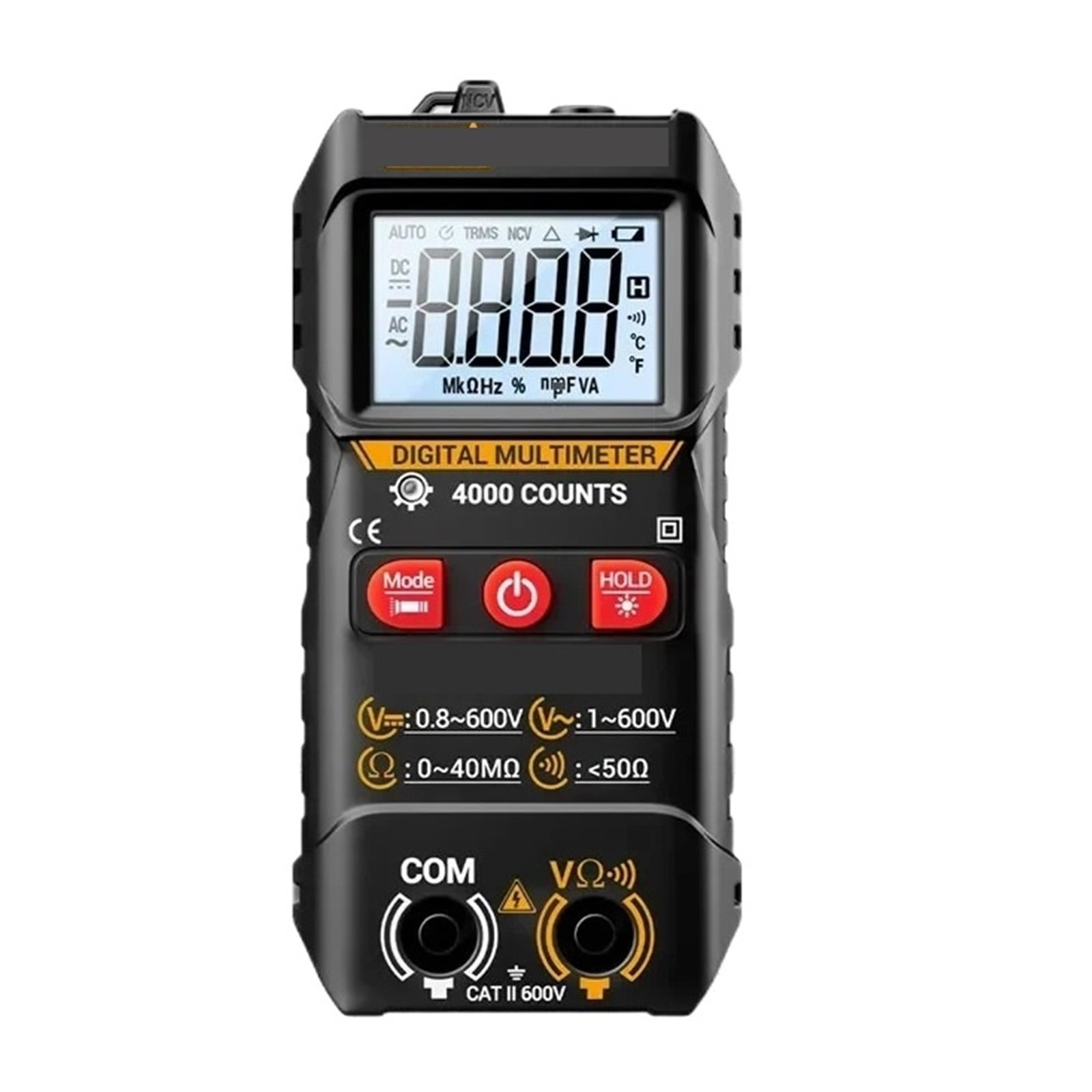 Automatic Mini Multimeter 4000 Counts DC/AC Voltage Backlit Bright ...