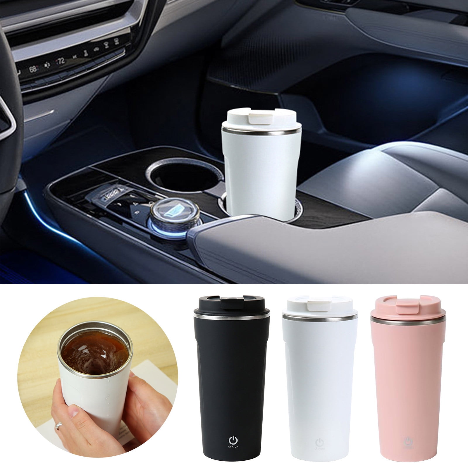 Automatic Mixing Cup - 400ml Wireless Charging Magnetic Stirring Coffee ...