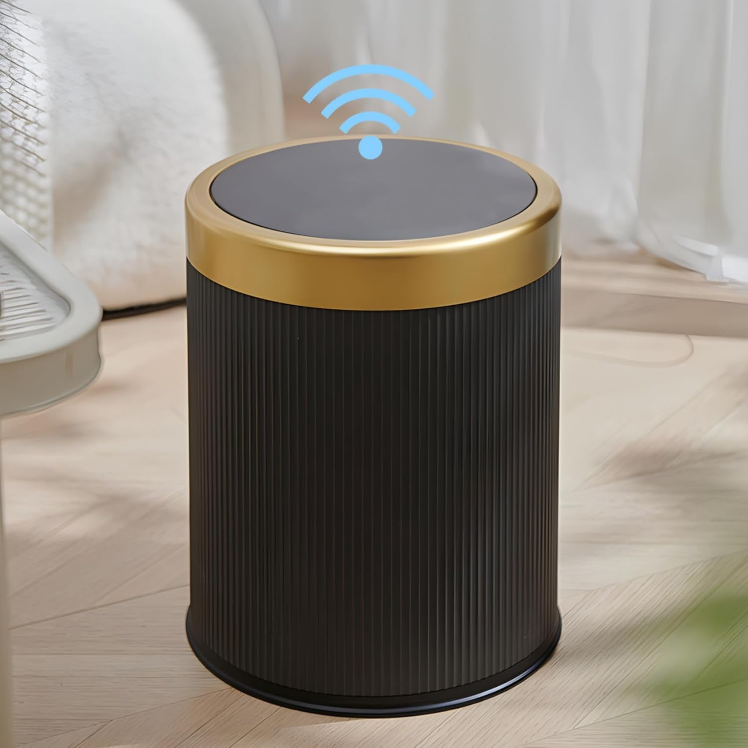 Automatic Motion Sensor Bathroom Trash Can with Lid, 14 Liter / 3.7 ...