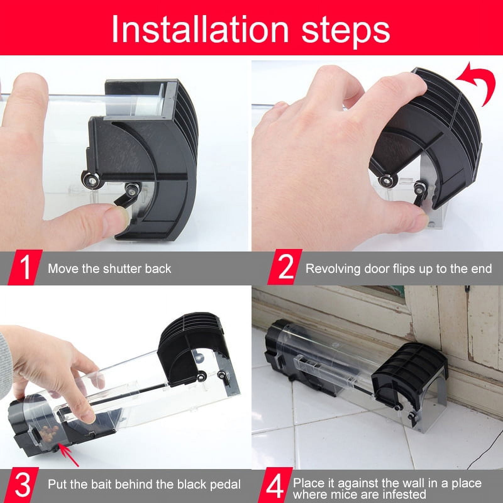Automatic Mouse Trap High Sensitivity Self Locking Door Mouse Catcher ...