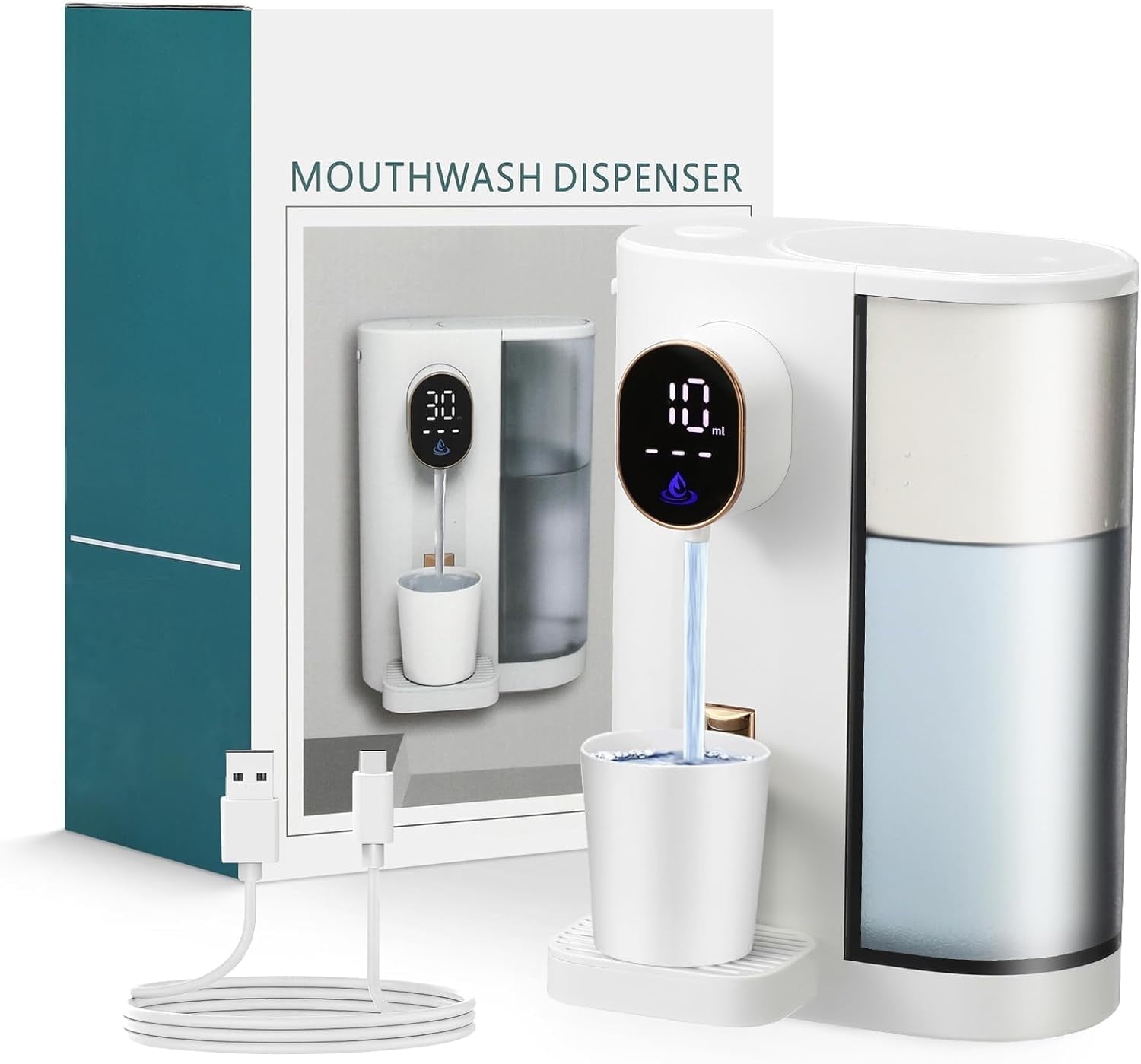 Automatic Mouthwash Dispenser for Bathroom,20.29 Oz Smart MouthWash ...