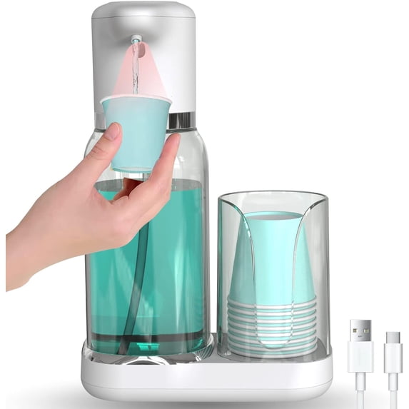 Automatic Mouthwash Dispenser for Bathroom, 25oz(750ml) Smart Mouthwash ...