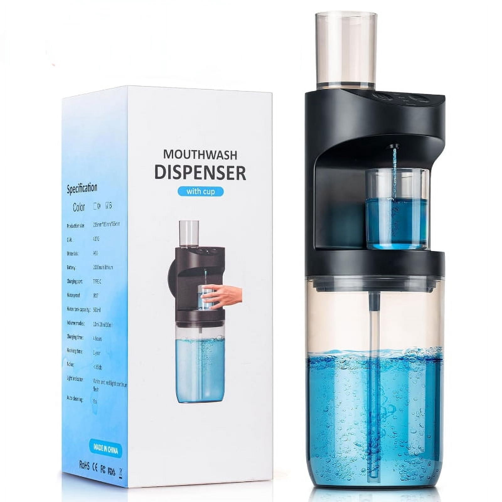 Automatic Mouthwash Dispenser Touchless 550mL Wall Mounted Mouth Wash ...