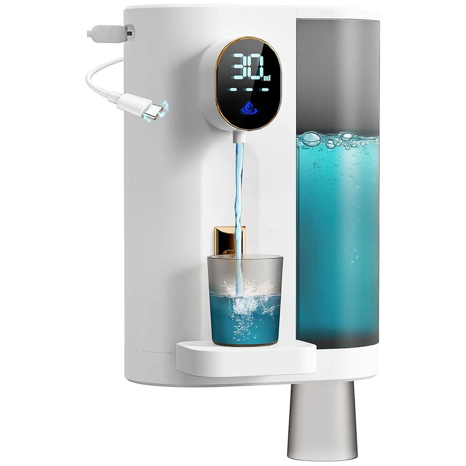 Automatic Mouthwash Dispenser for Bathroom with 2 Cups 4 Levels and LED ...