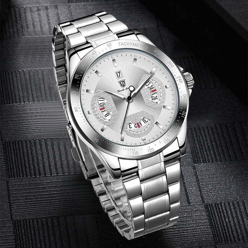 Automatic Movement Watch for Men with Calendar, Stainless Steel Strap ...
