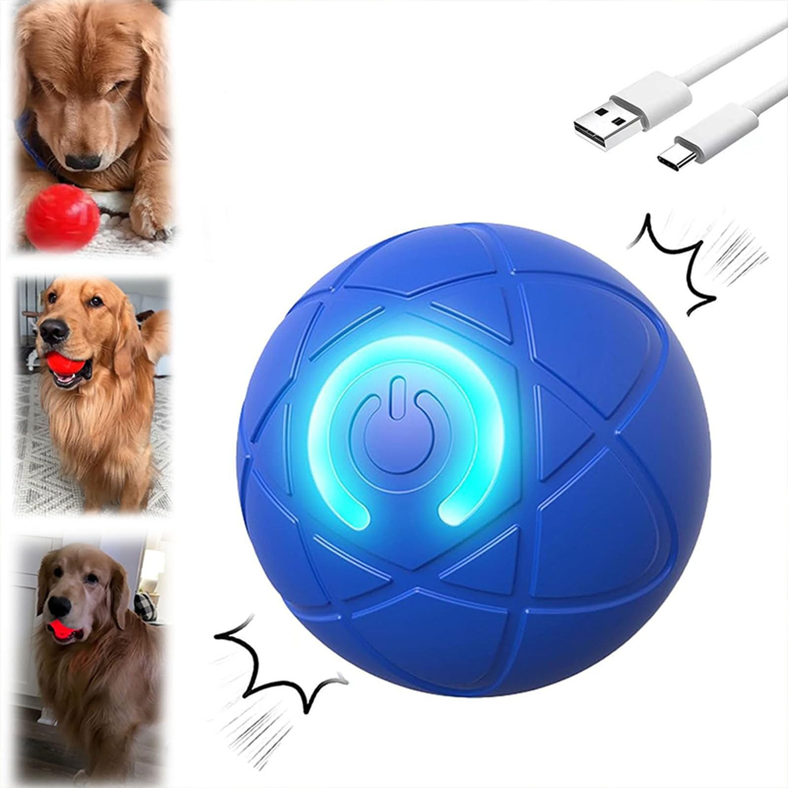 Automatic Rolling Dog Toy Automatic Dog Toy Ball - Interactive Moving ...