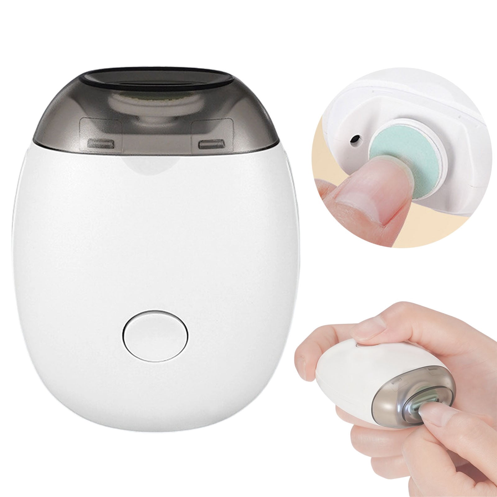 Automatic Nail Clipper & Fingernail Grinder with LED Light, 3-Speed ...