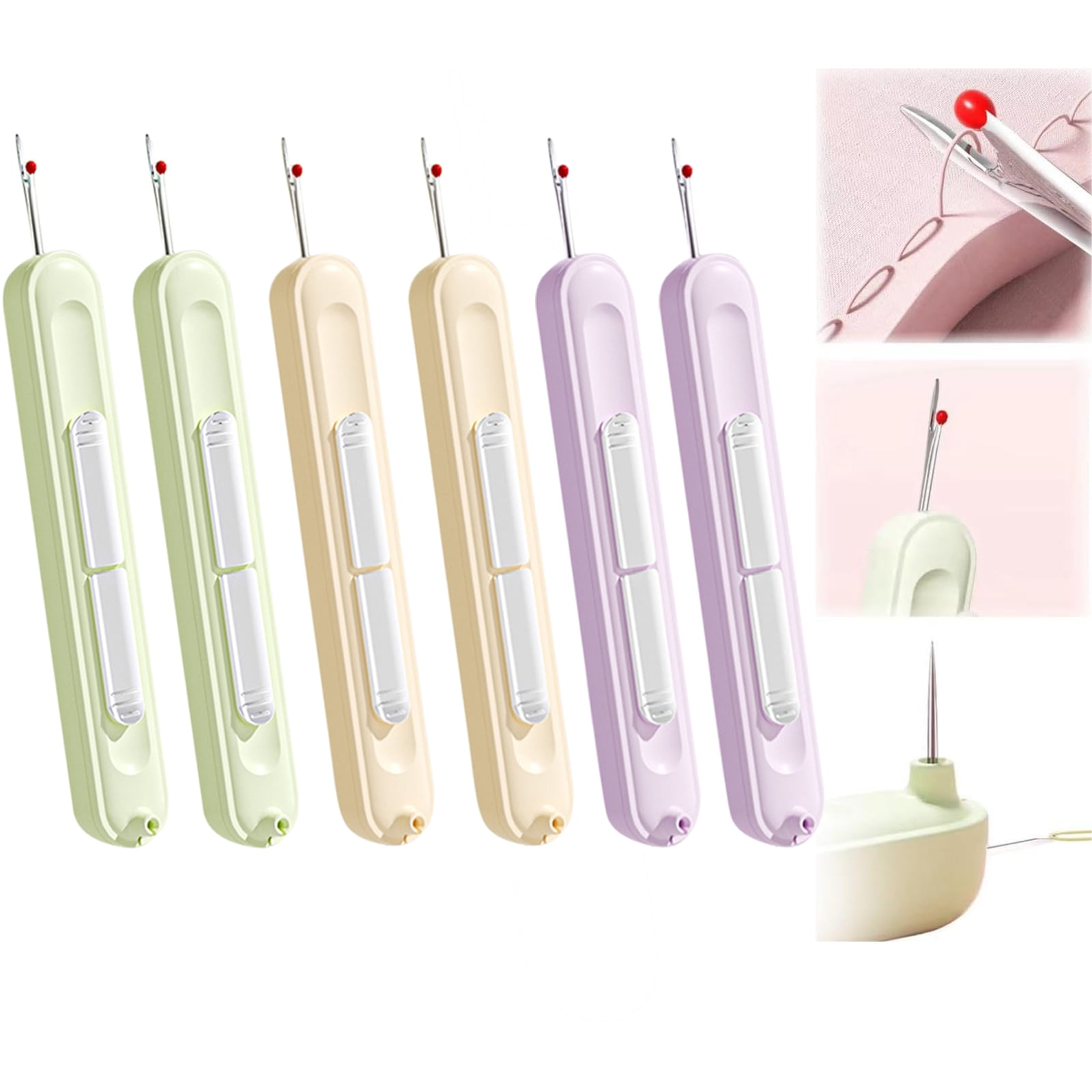 Automatic Needle Threader, 2 in 1 Needle Threader Seam Ripper 2/4/6PCS ...