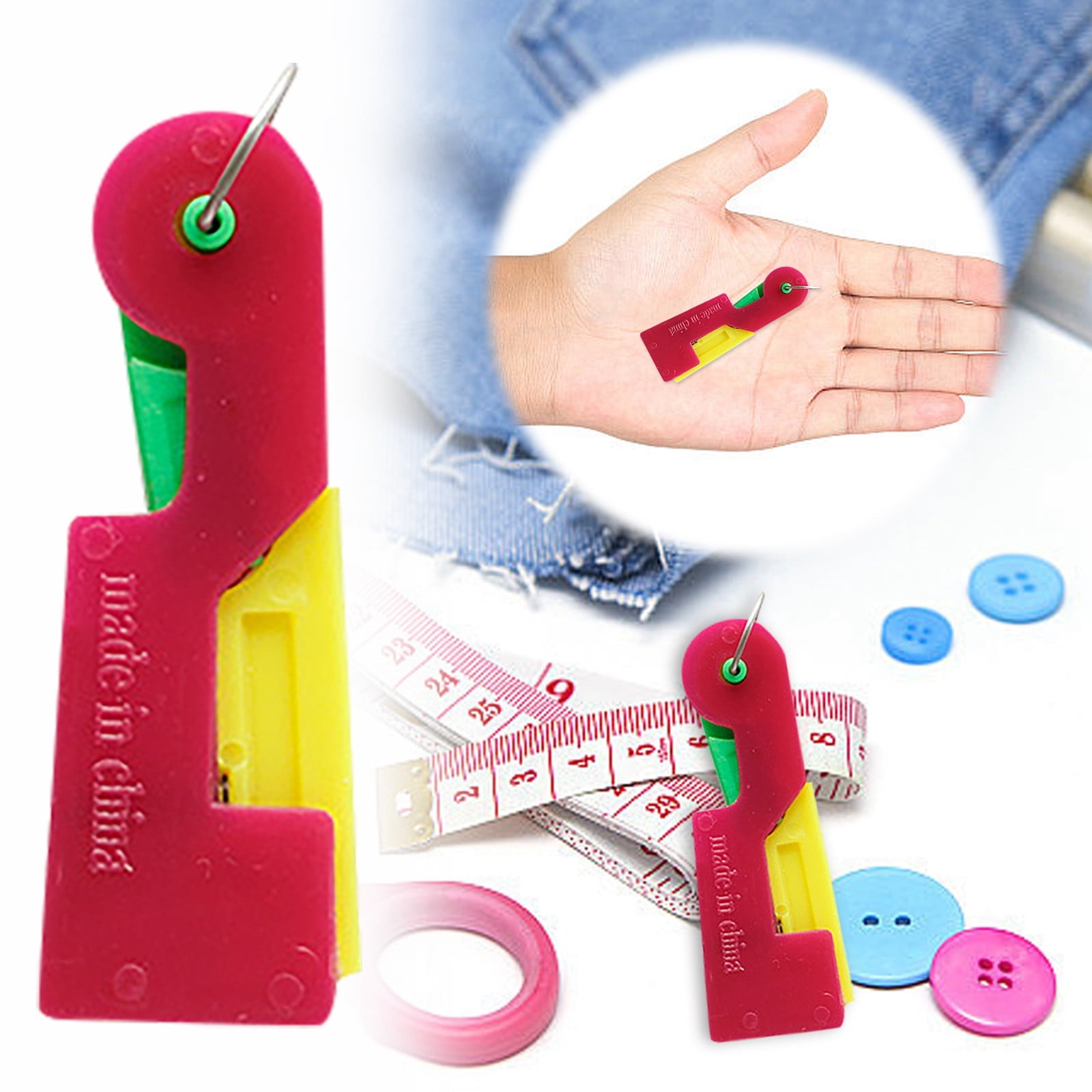 Automatic Needle Threader Sewing Tool for Hand Embroidery Craft ...
