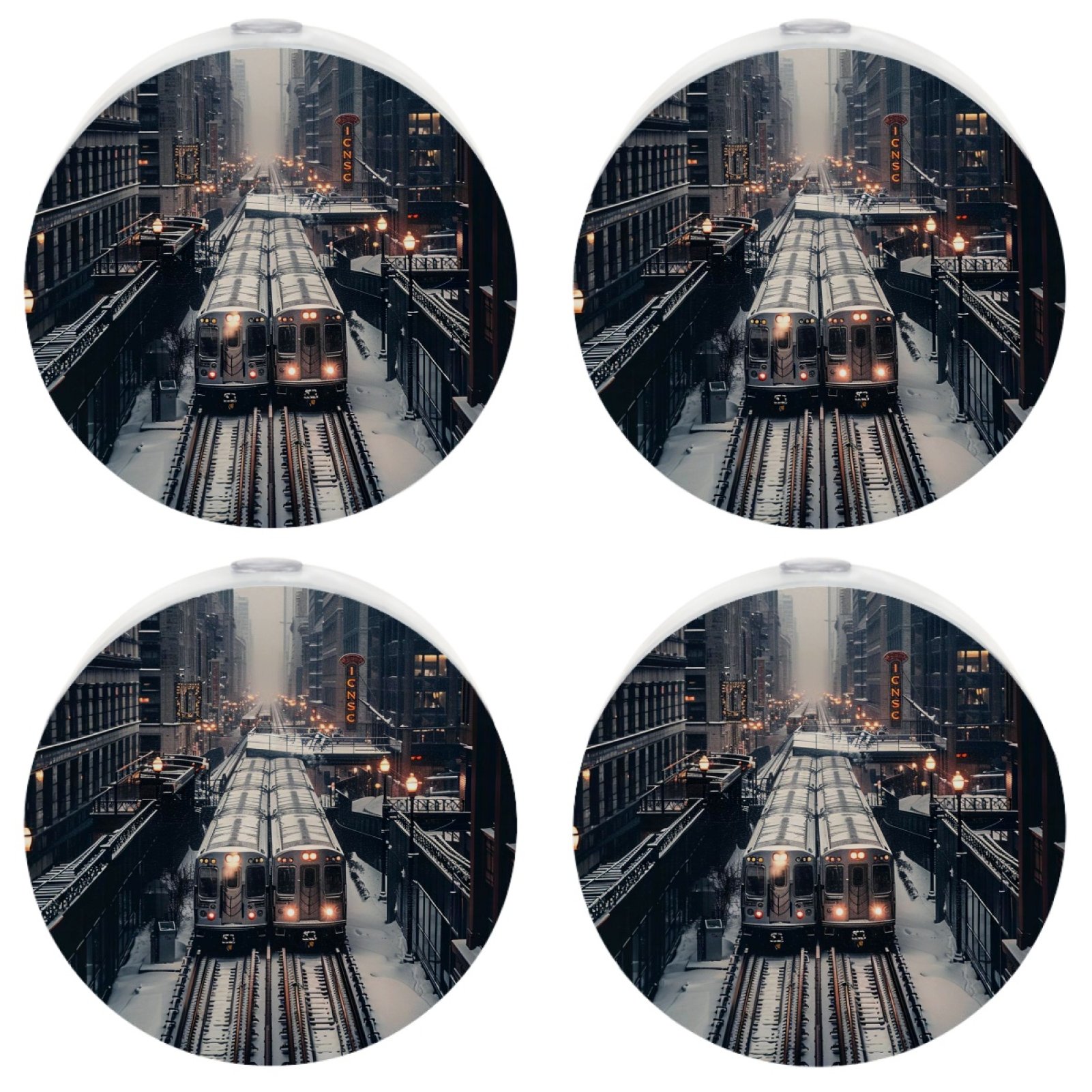 Automatic Night Lights Plug into Wall for Kids & Adults,City Train Dusk ...