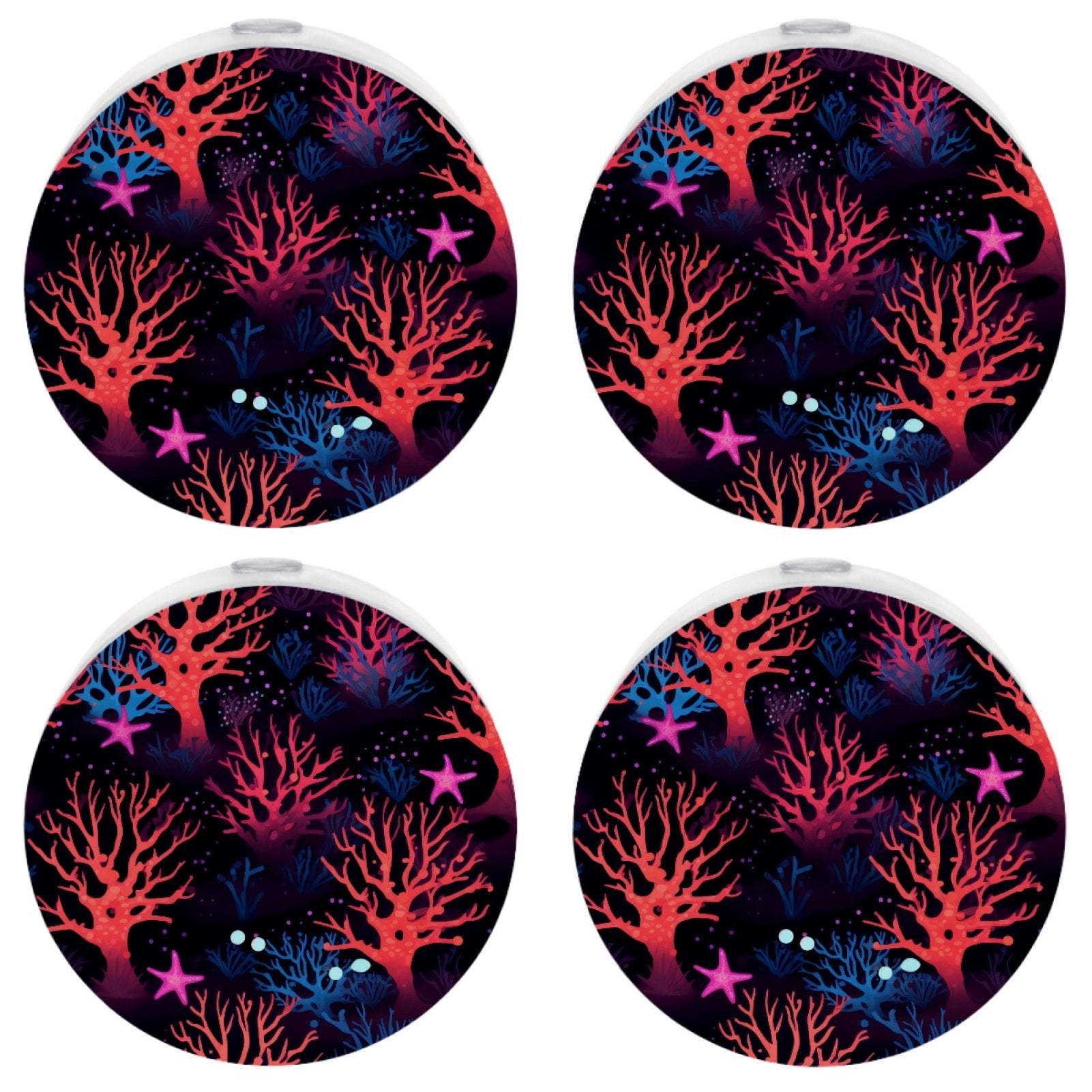 Automatic Night Lights Plug into Wall for Kids & Adults,Ocean Red Coral ...