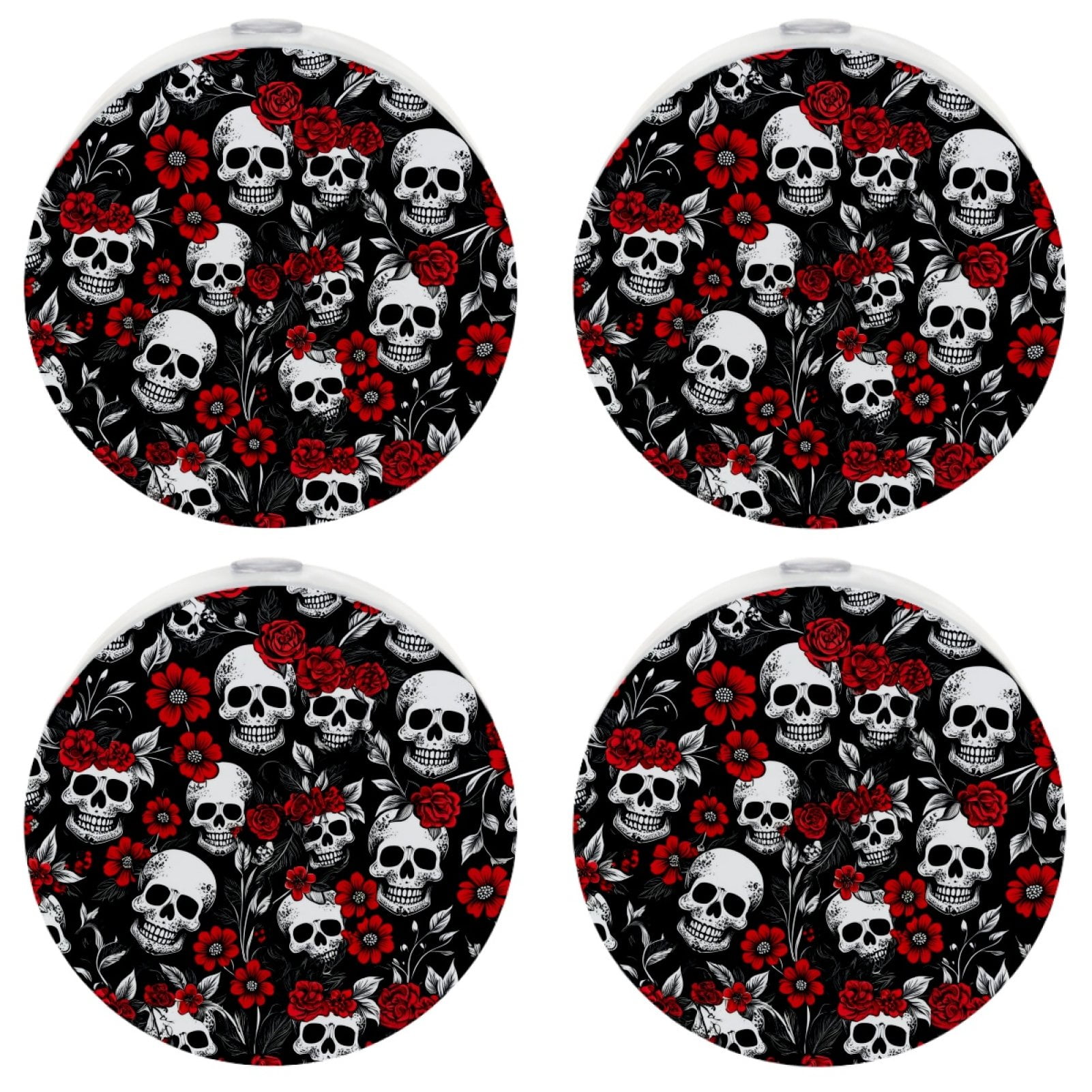 Automatic Night Lights Plug into Wall for Kids & Adults,Skull Flower ...