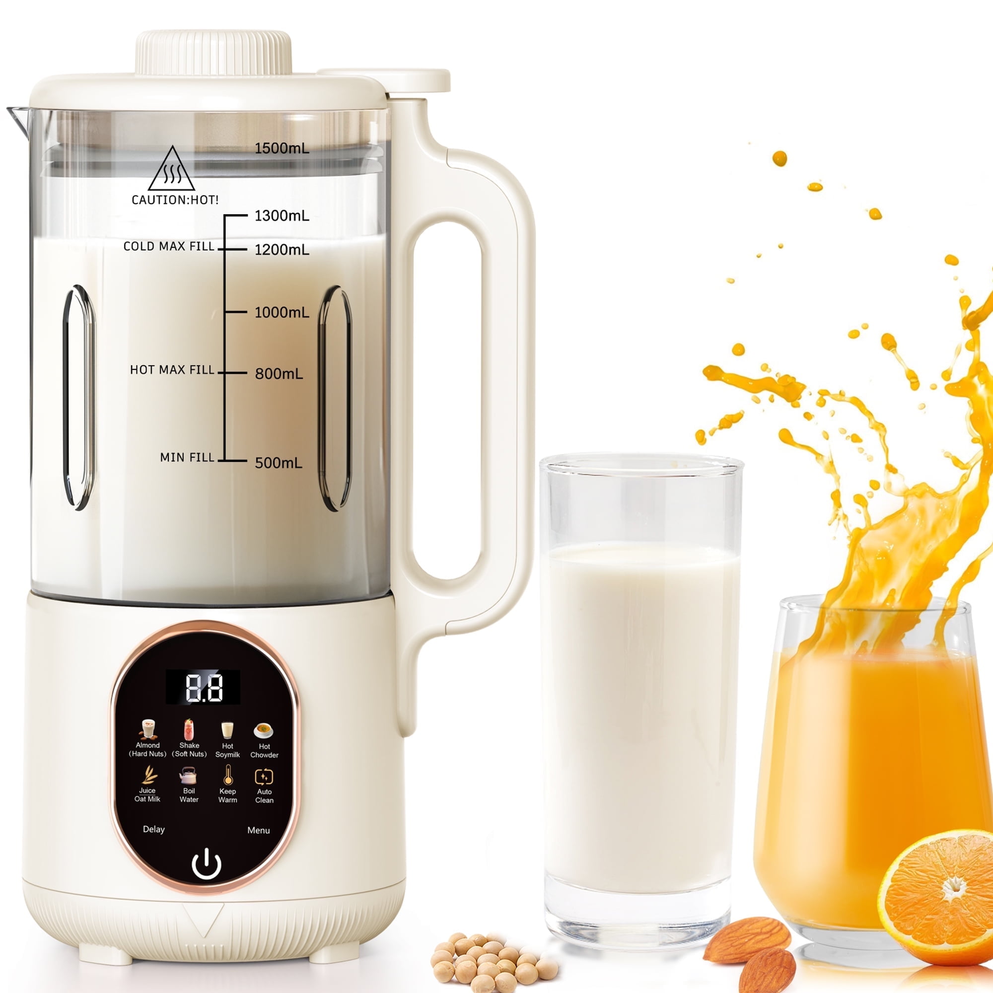 50oz Automatic Nut Milk Maker, Homemade Soy Milk Almond Cow Maker ...