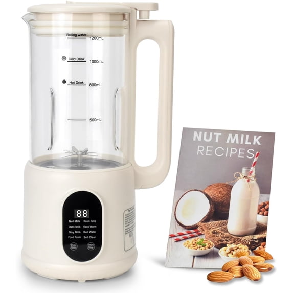 Automatic Nut Milk Maker, 8 in1 40oz Soybean Milk Machine for Homemade ...