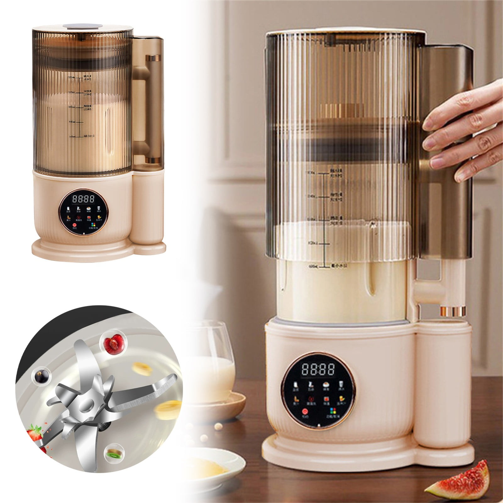 Automatic Nut Milk Maker Machine - Homemade Almond, Soy, Oat, and ...
