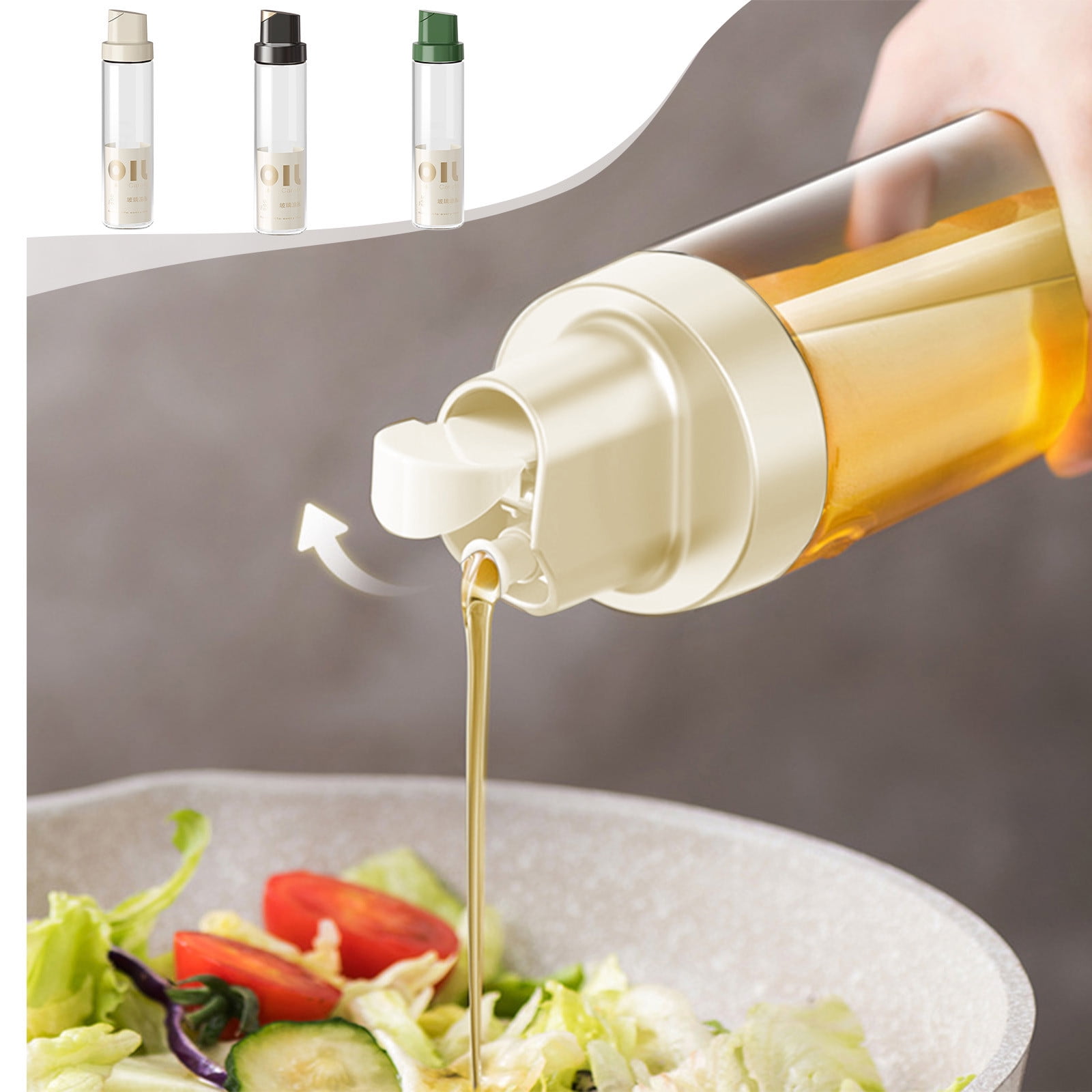 Automatic Oil Dispenser Bottle, Glass Sensor Oil Can with 340ml ...