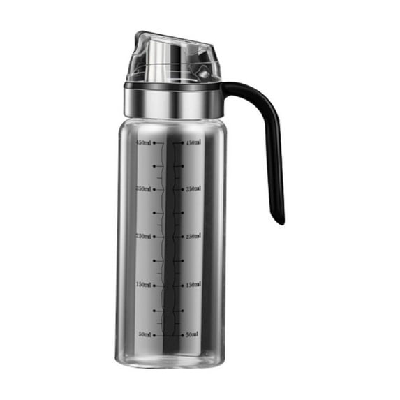 Automatic Olive Oil Dispenser Bottle, 15.2 oz Clear Glass Bottle with ...