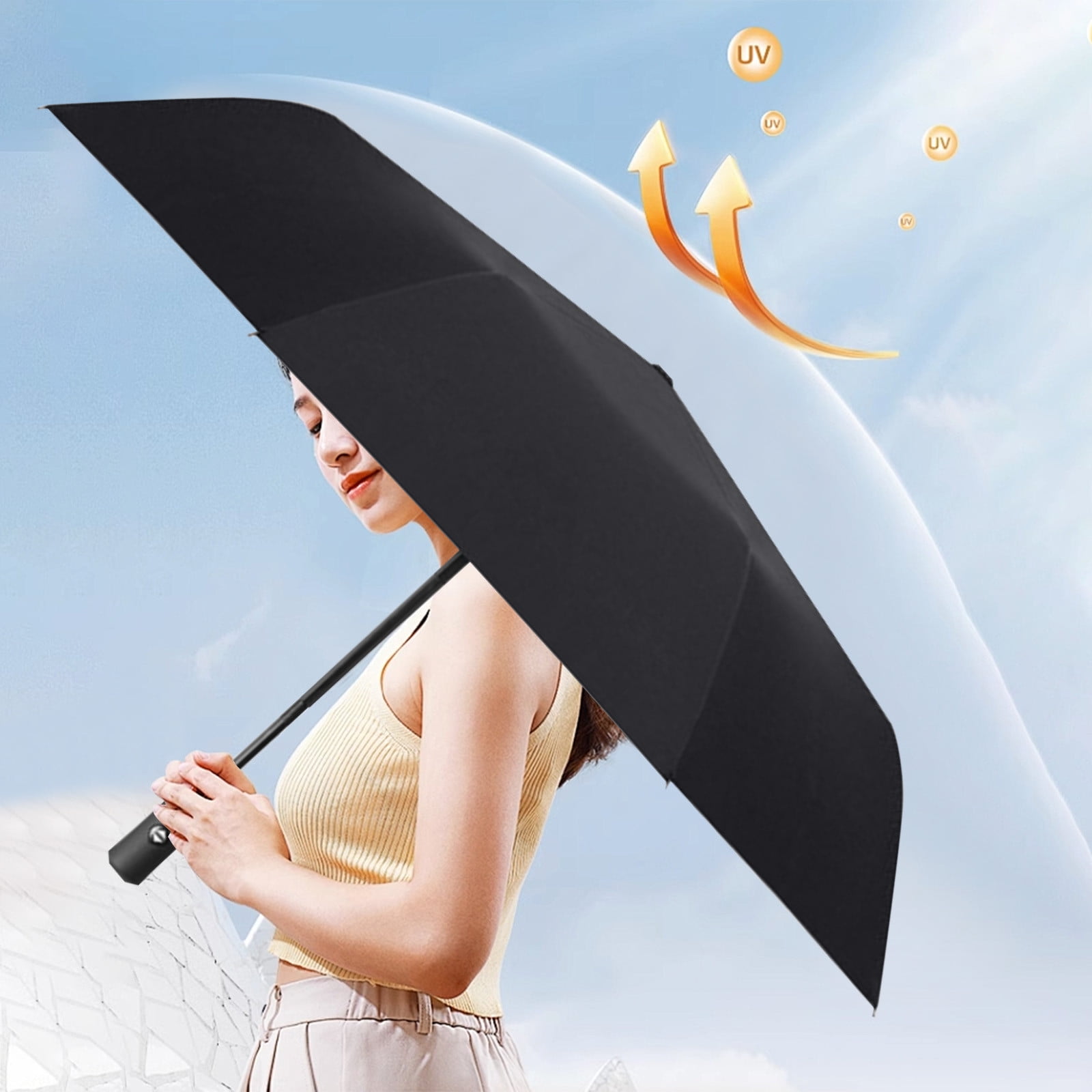 Automatic Open Close Rotating Umbrella | Windproof & Sun-blocking Sun ...