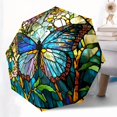 An Automatic Open and Close Umbrella with Stained Glass Butterfly ...