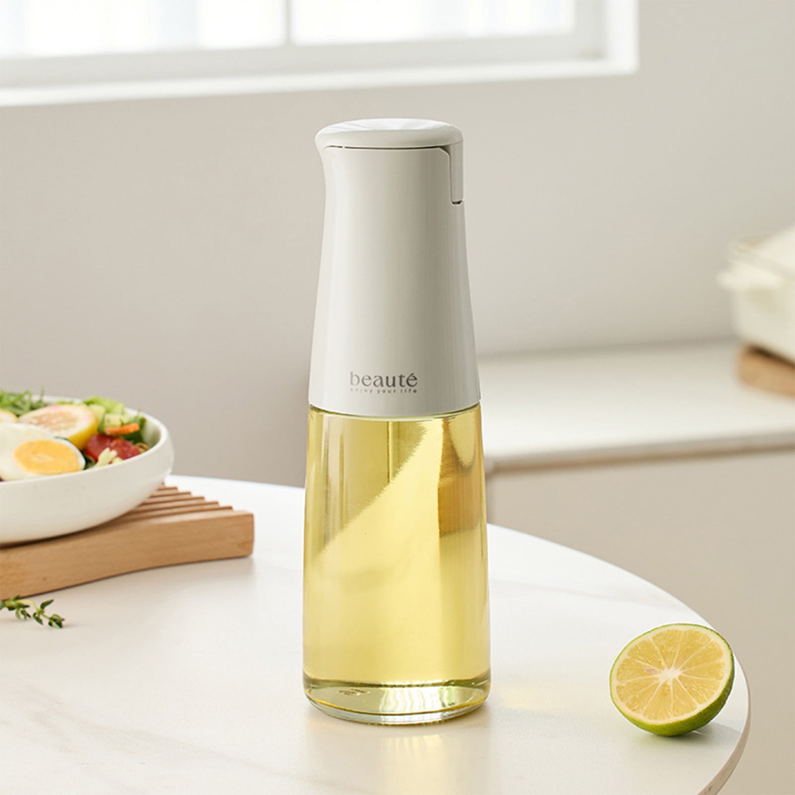 Automatic Opening & Closing Oil Pot, Glass Bottle, Stainless Steel ...