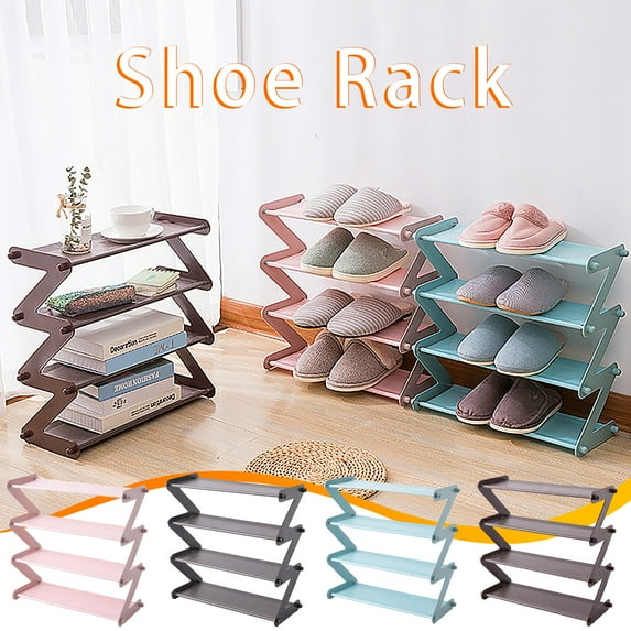 Bksdlh 4-drawer Storage Shoe Rack, Heavy-duty Plastic, Sturdy ...