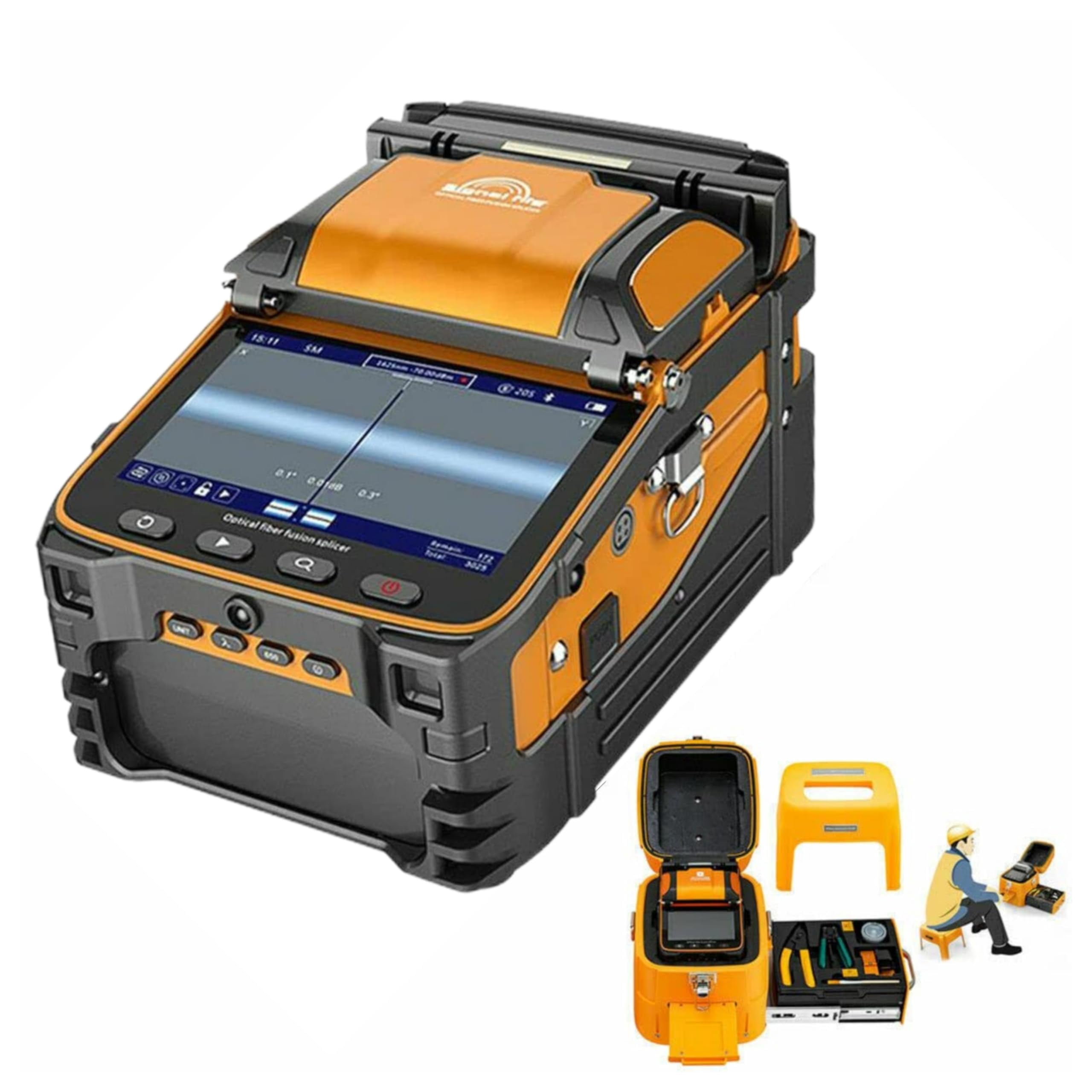 Automatic Optical Fiber Fusion Splicer, SM MM DS NZDS Intelligent Fiber ...