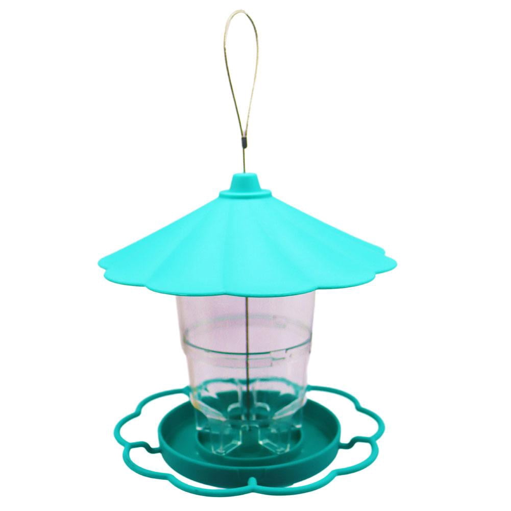 Automatic Outdoor Hanging Bird Feeder With Multiple Hole Dispenser ...