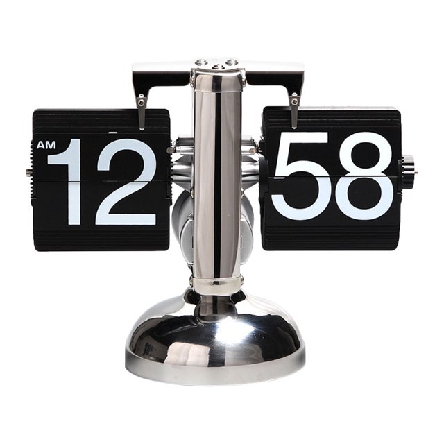 Automatic Page Turning Clock Digital Flip down Office Black - Walmart.com