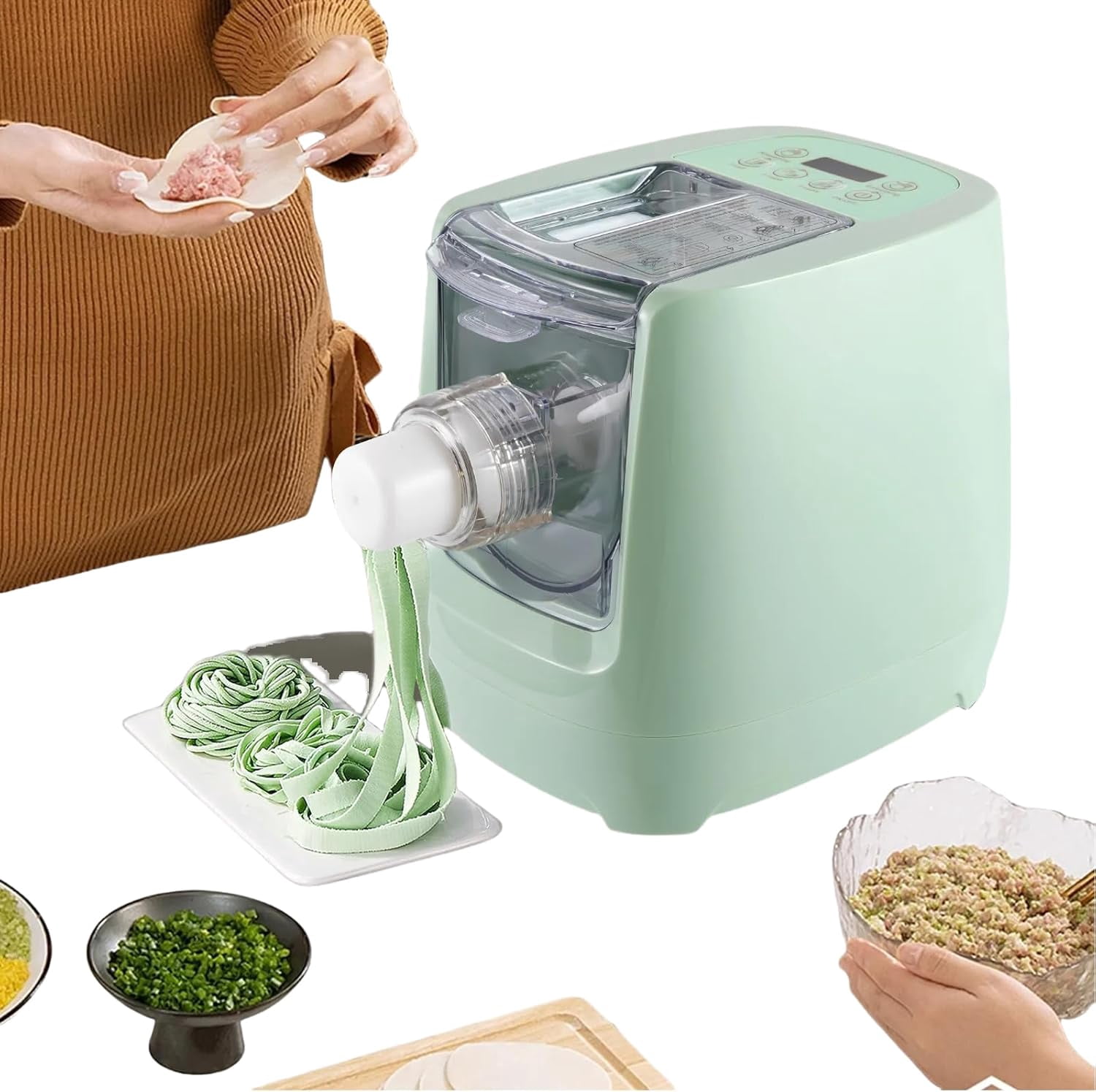 Automatic Pasta Machine, 13 Noodle Shapes Pasta Maker Machine 260W ...