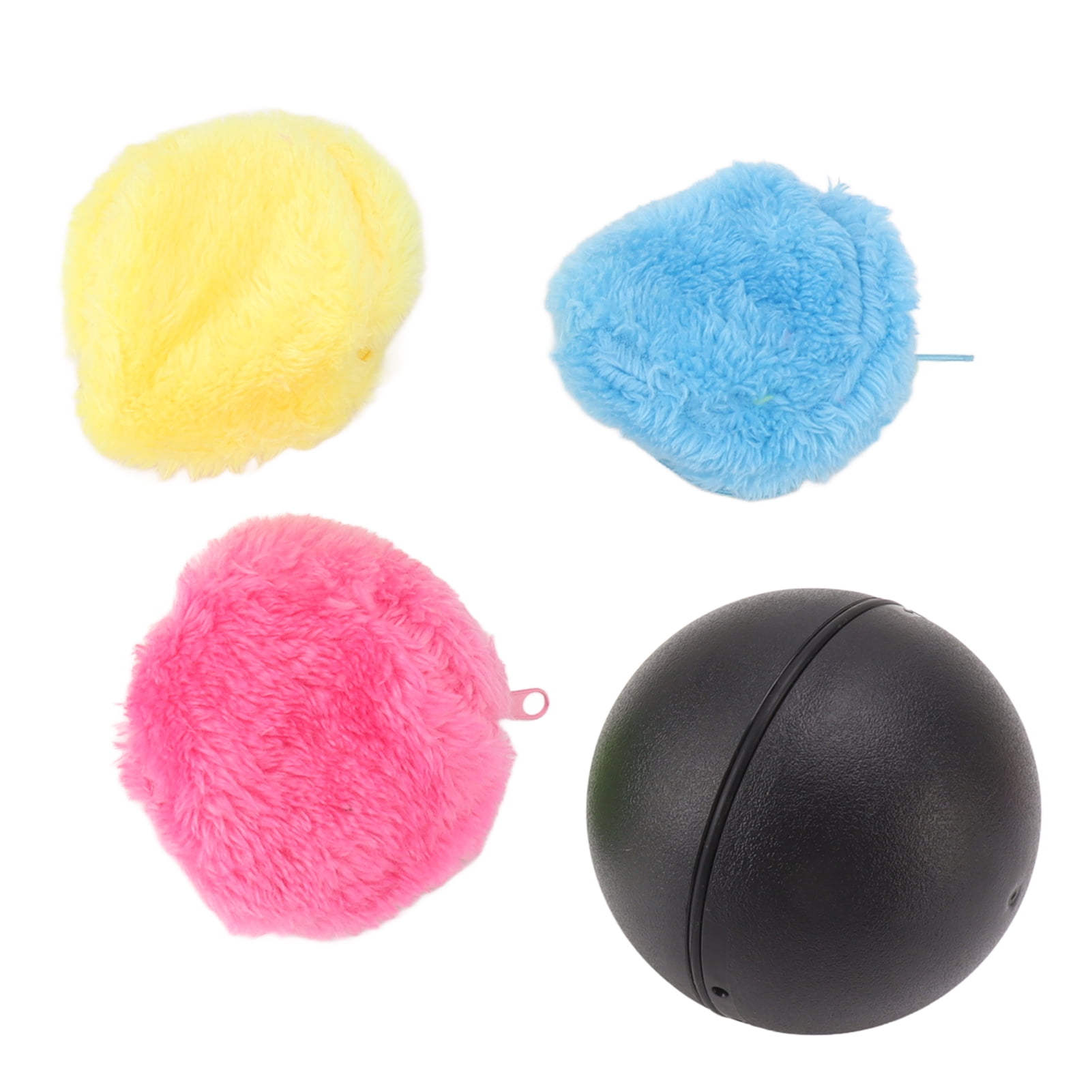 Automatic Pet Ball With 3 Plush Covers, Stable, Interactive Fun ...