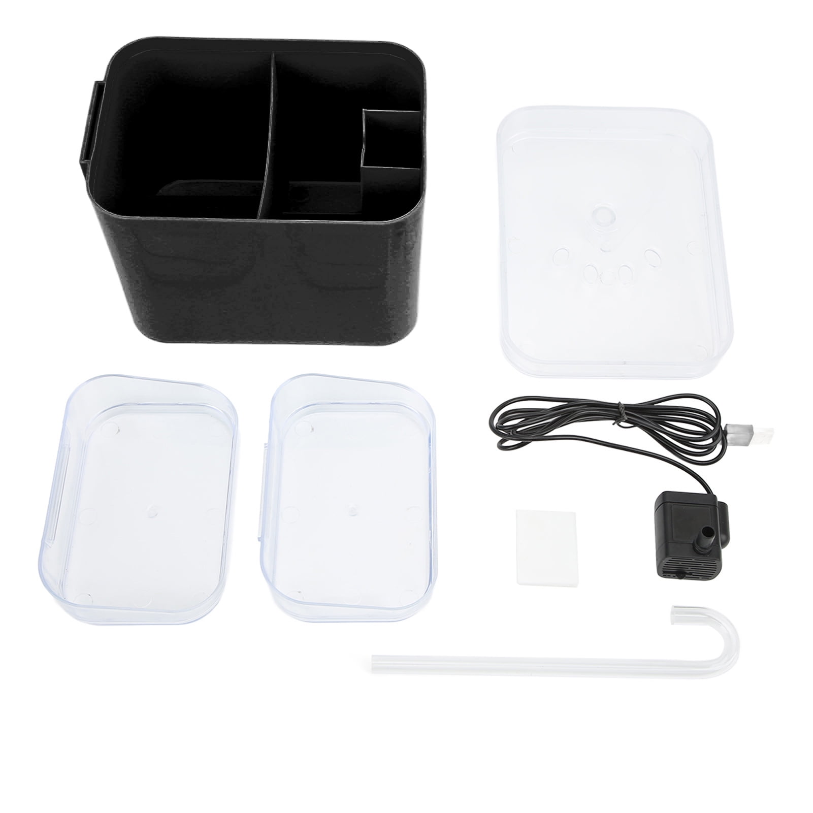 Automatic Pet Drinking Fountain, 2L/67oz Capacity, Black Cat Water ...