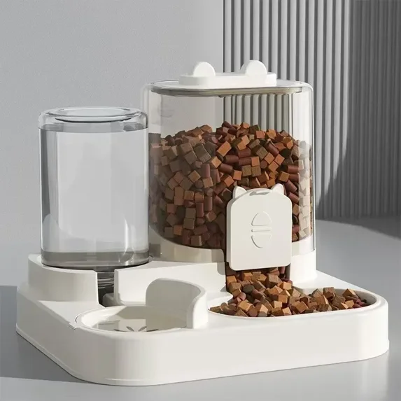 Automatic Pet Feeder And Water Food Dispenser 2 In 1 Gravity Pet Feeder ...