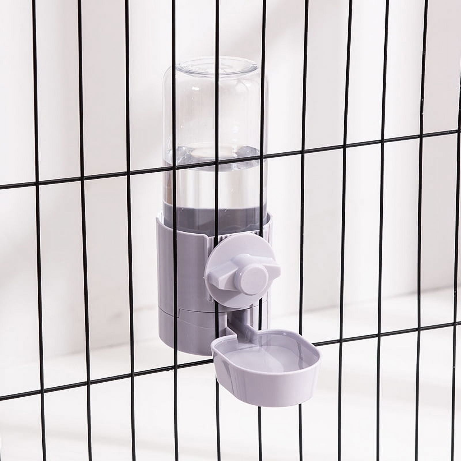 Automatic Pet Feeder Cage Hanging Bowl Water Bottle Food Container ...