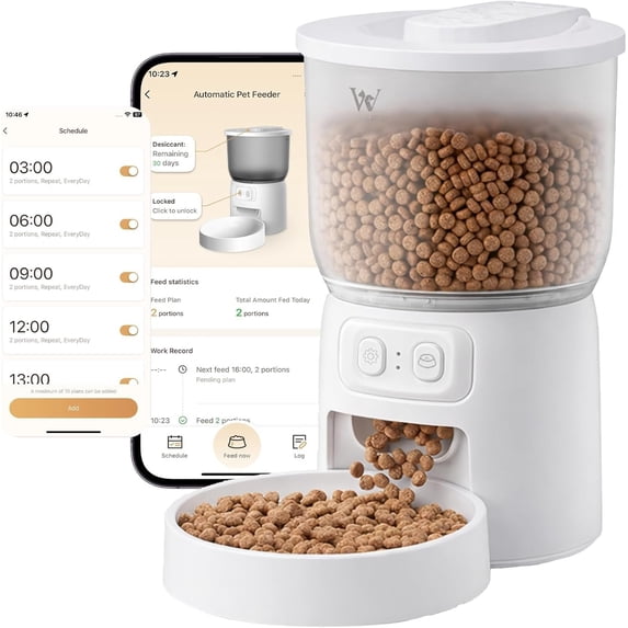 Automatic Pet Feeder, Timed Dry Dispenser with App Programmable Portion ...