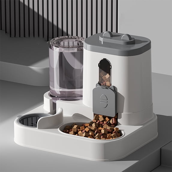 Automatic Pet Feeder And Water Bowl Set - 600Ml Water & 1500Ml Food ...