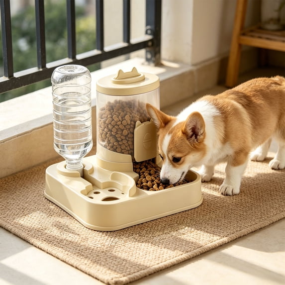 Automatic Pet Feeder and Water Dispenser Combo for Cats Dogs – Raised ...
