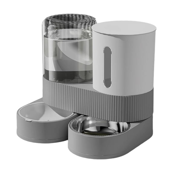Automatic Pet Feeders with Removable Stainless Steel Bowls, Anti-Slip ...