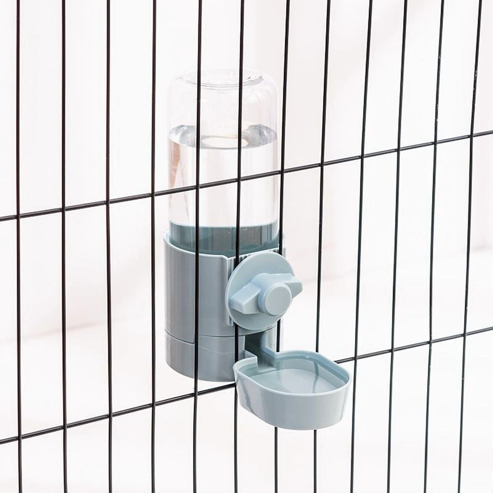 Automatic Pet Feeding Cage Hanging Bowl Water Bottle Food Container ...
